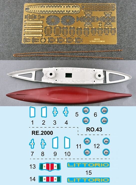 1/350 Gemiler 1/350 Italian NAVY Battleship RN Littorio 1941